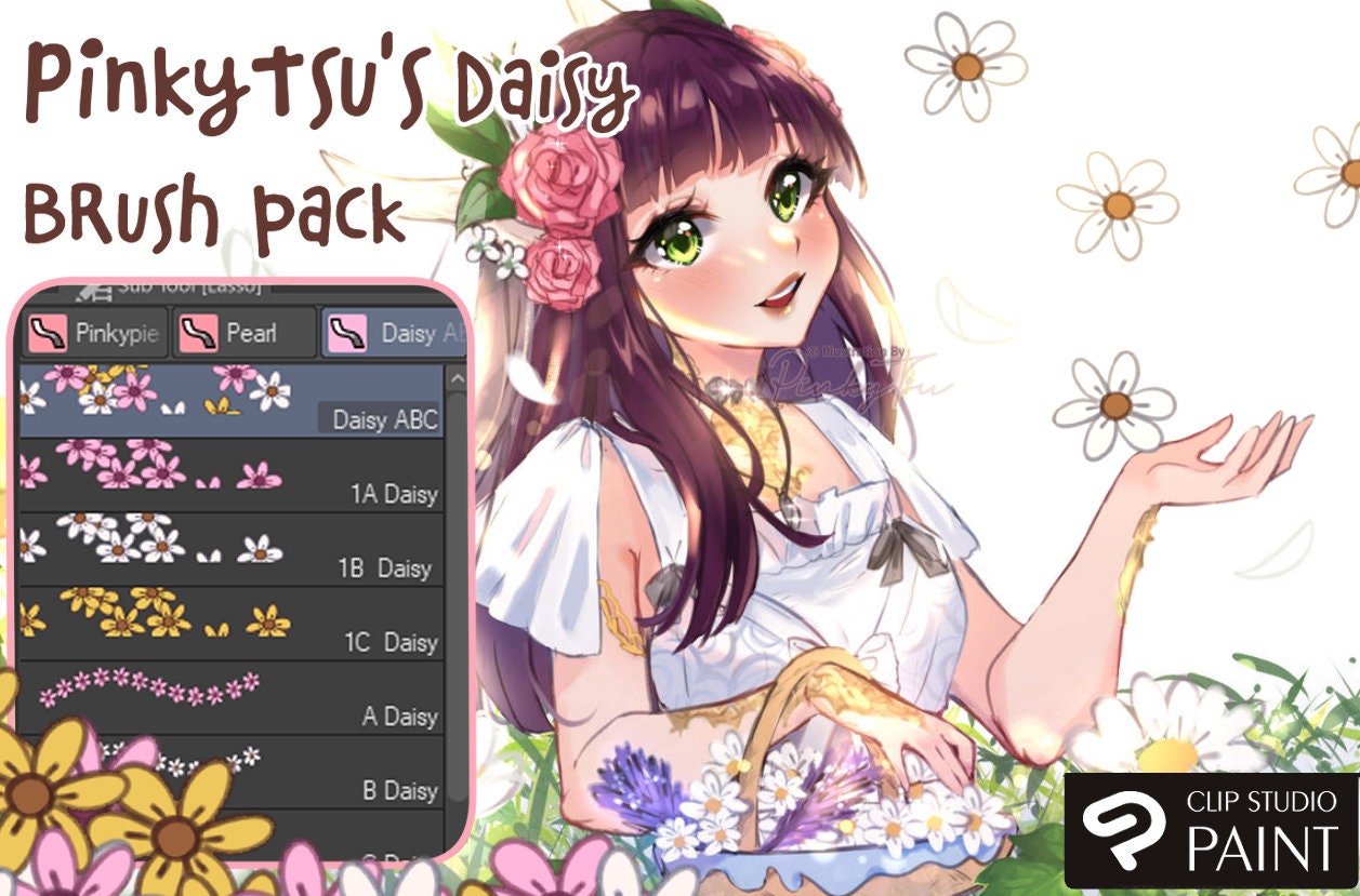 Daisy Lace Brush Pack: Clip Studio Paint Pro/ex (digital Brush) - Etsy