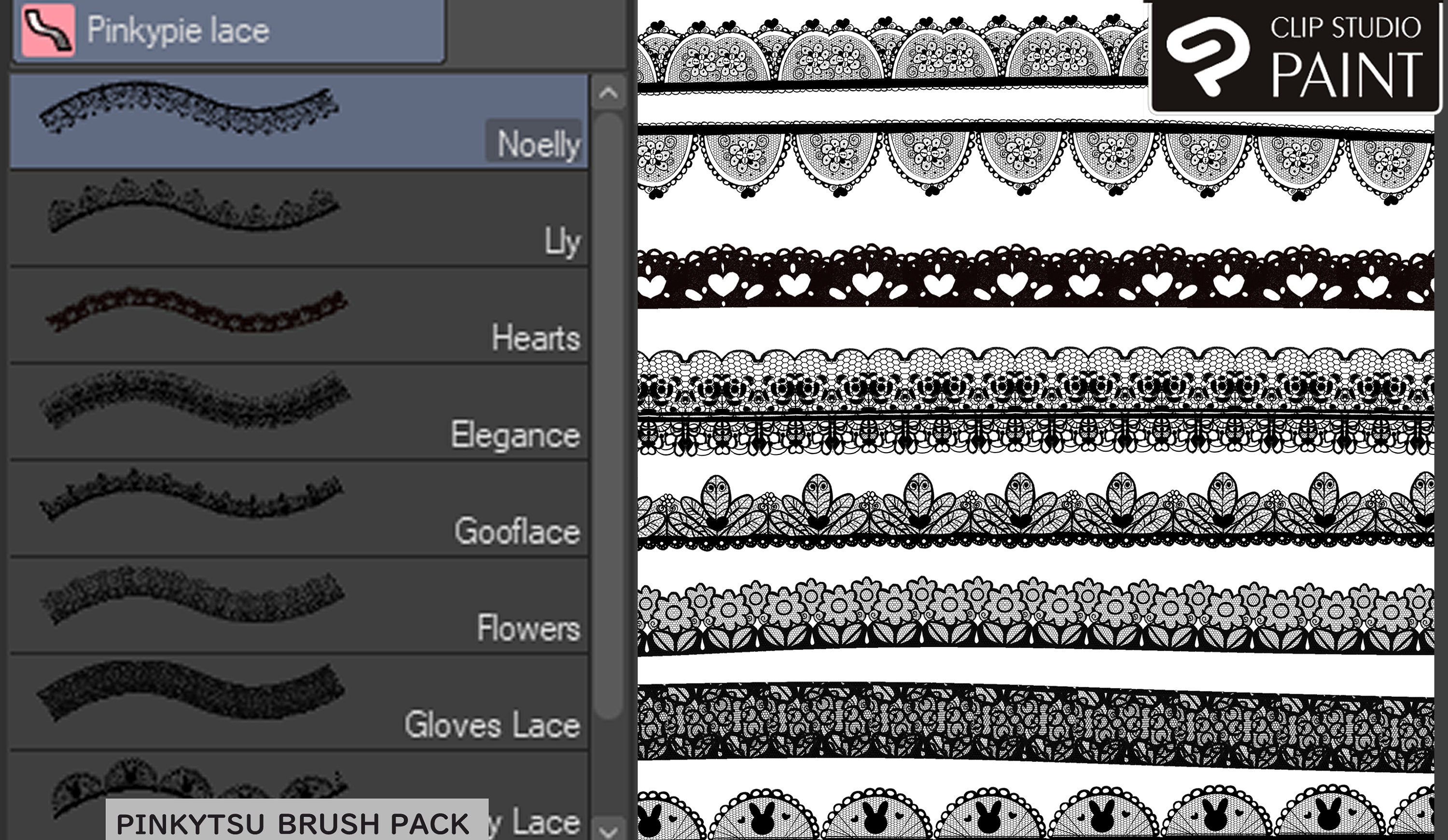 Clip Studio Paint, Digital Brush, Clip Studio Paint Lace Brush, Drawing ...