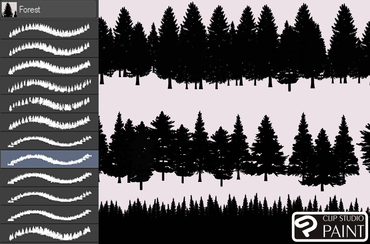 Clip Studio Paint Forest Brushes, Digital Brush, Clip Studio Paint ...
