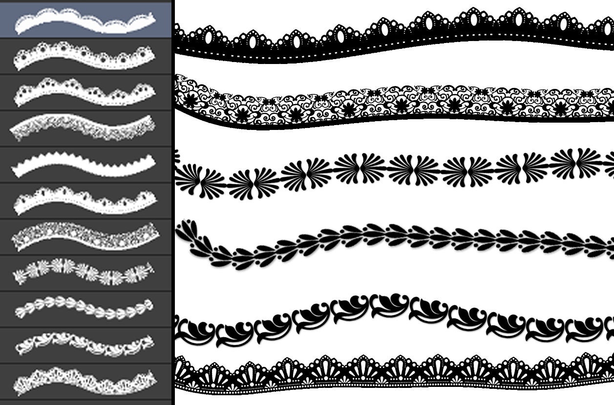 Clip Studio Paint Lace Brush Pack: Anime Art (digital Download) - Etsy
