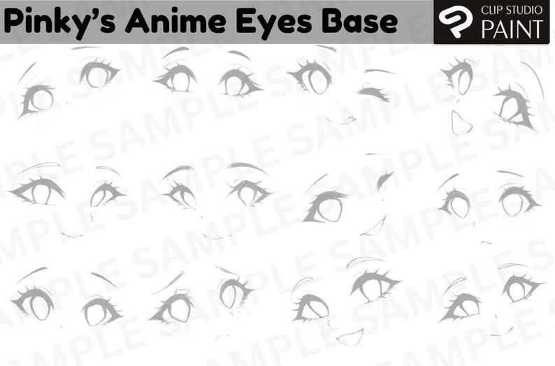 Anime Eyes Base, 20 Procreate Anime Face, Anime Eyes for Procreate ...