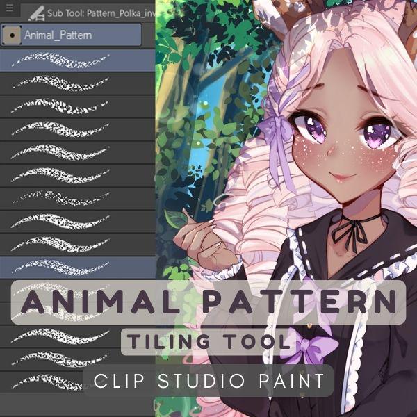 Animal Pattern Brush, Clip Studio Paint, Pattern Brush, Clip Studio ...