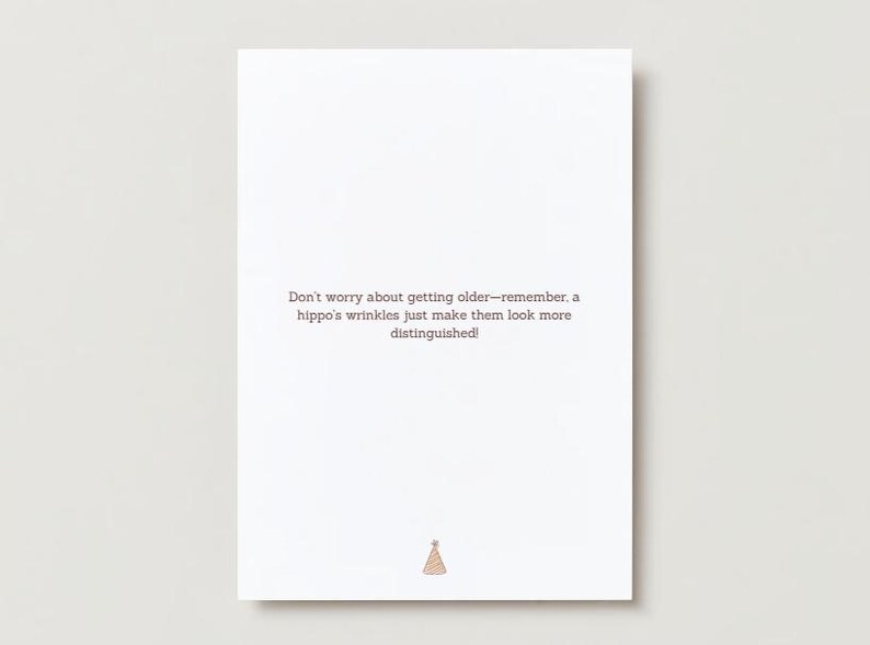 Hippo Birthday Card - Etsy