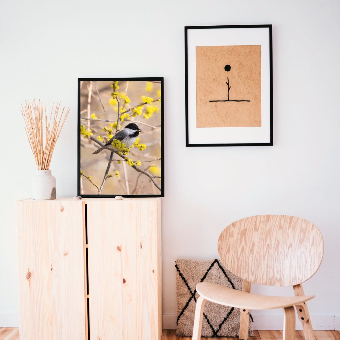 Chickadee Print Bird Wall Art for Nature Decor and Birdwatching ...