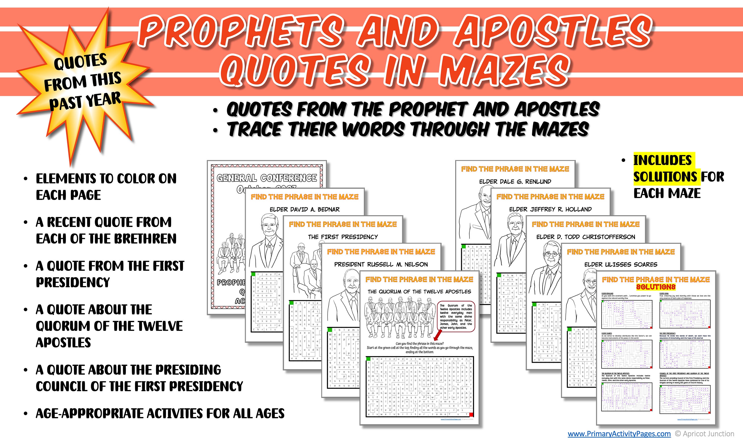 MAZES of QUOTES General Conference October 2023 LDS Prophet - Etsy