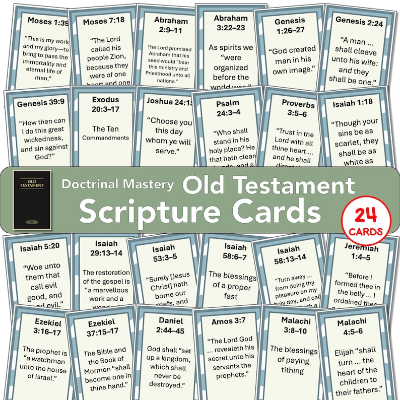 LDS Old Testament, Seminary Doctrinal Mastery Scripture Passages and ...