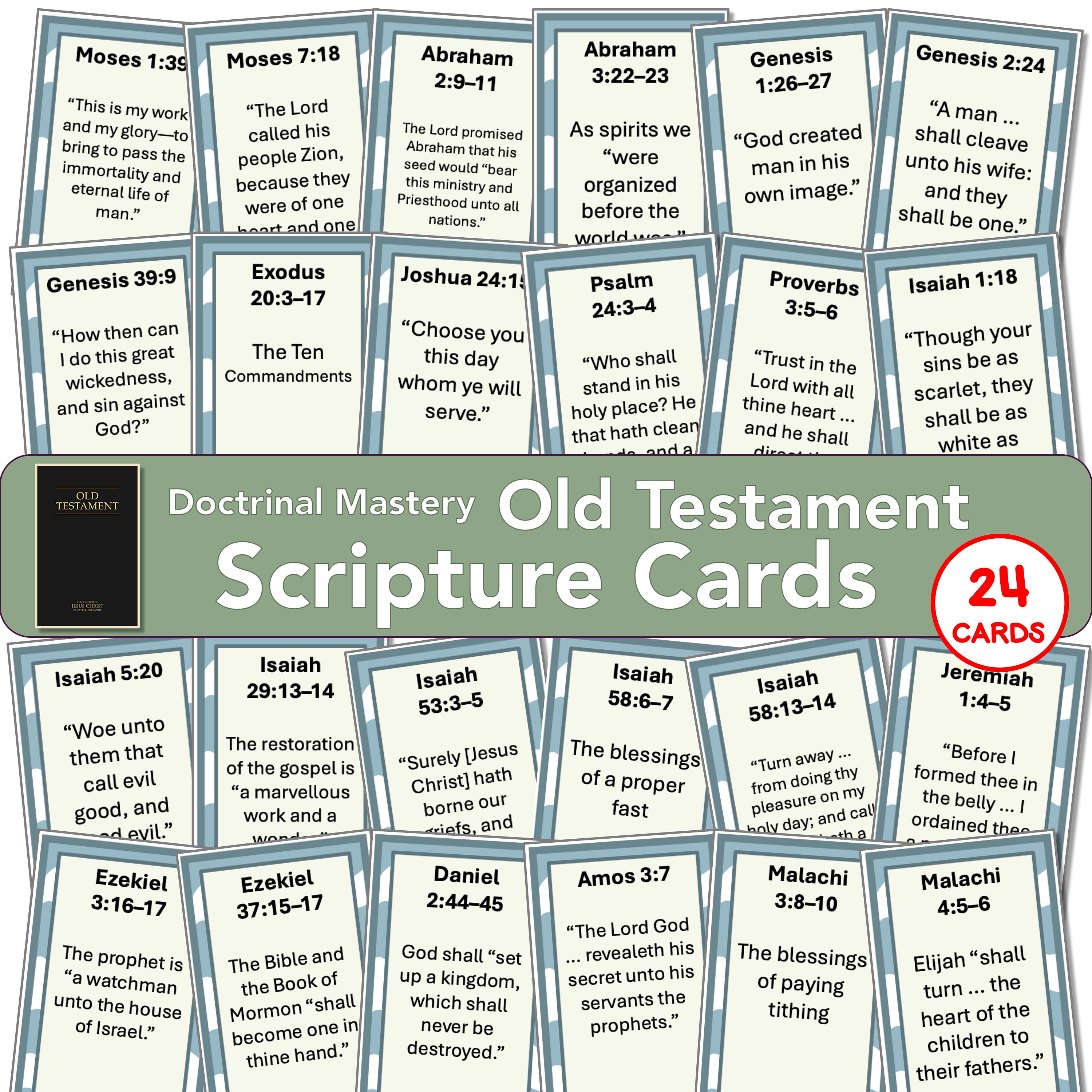 LDS Old Testament, Seminary Doctrinal Mastery Scripture Passages and ...