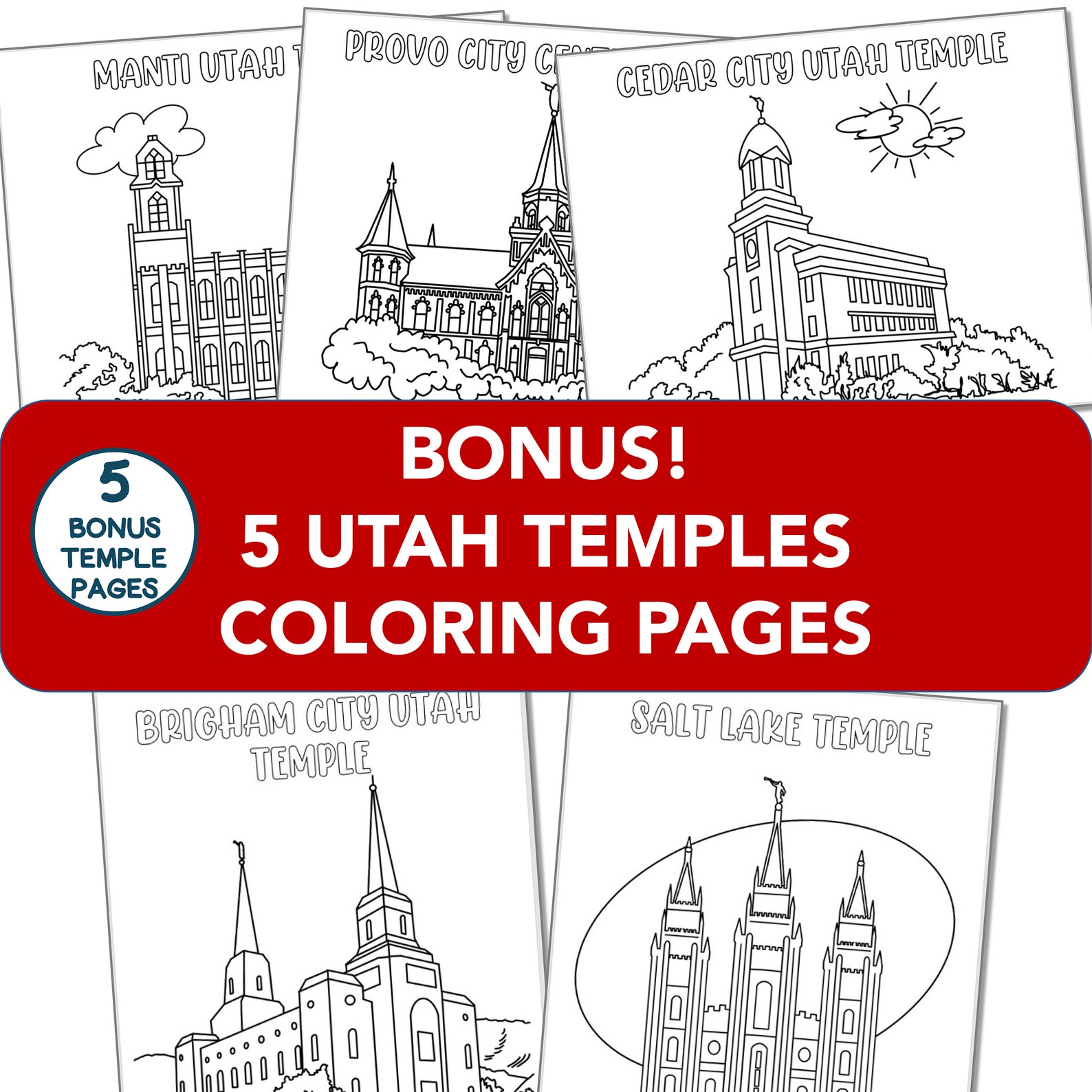 LDS Pioneer Day Coloring Pages, "mormon" Pioneers, Full-page Hand-drawn ...