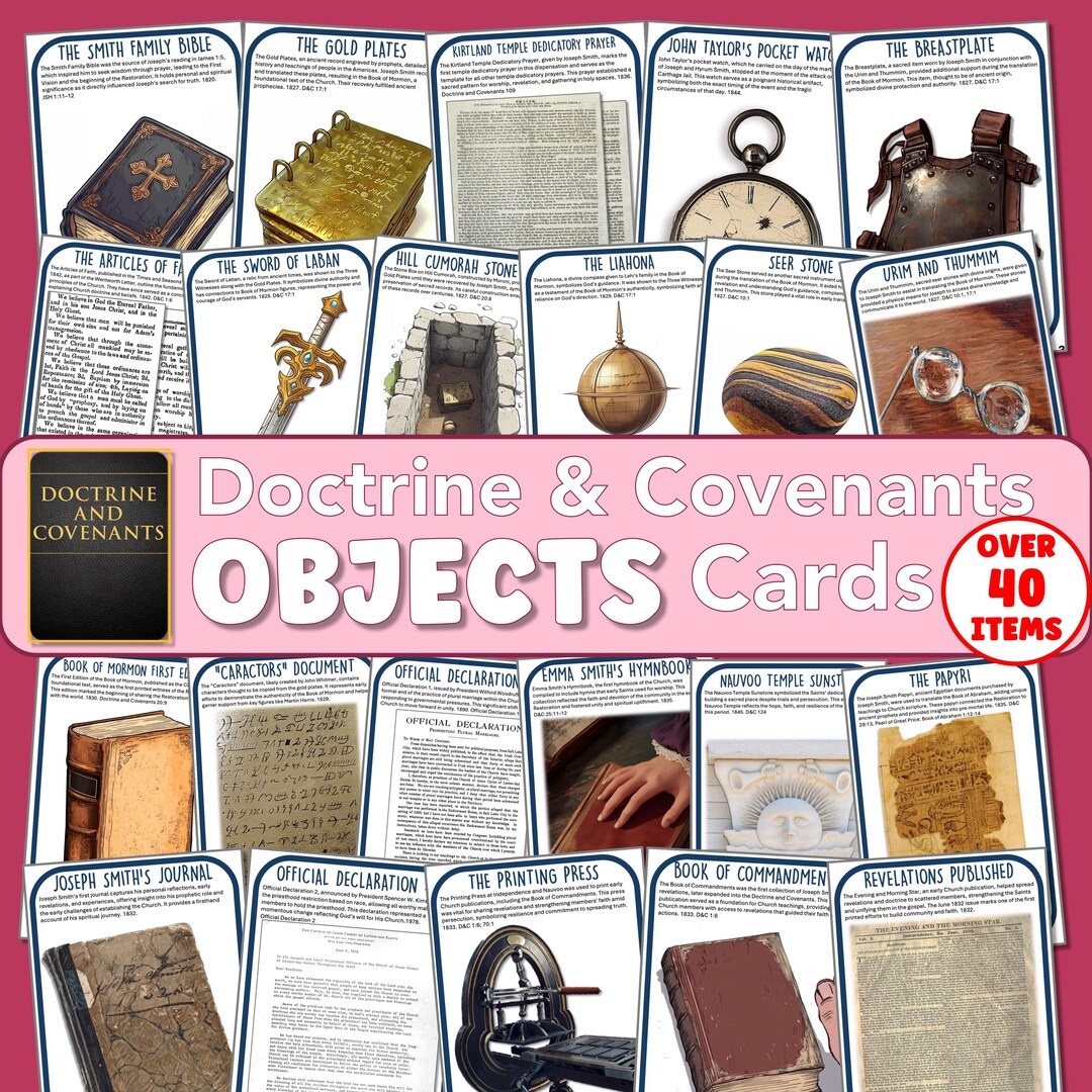 LDS D&C Objects Cards, 3 Sizes, Digital Download, Printable, Primary ...
