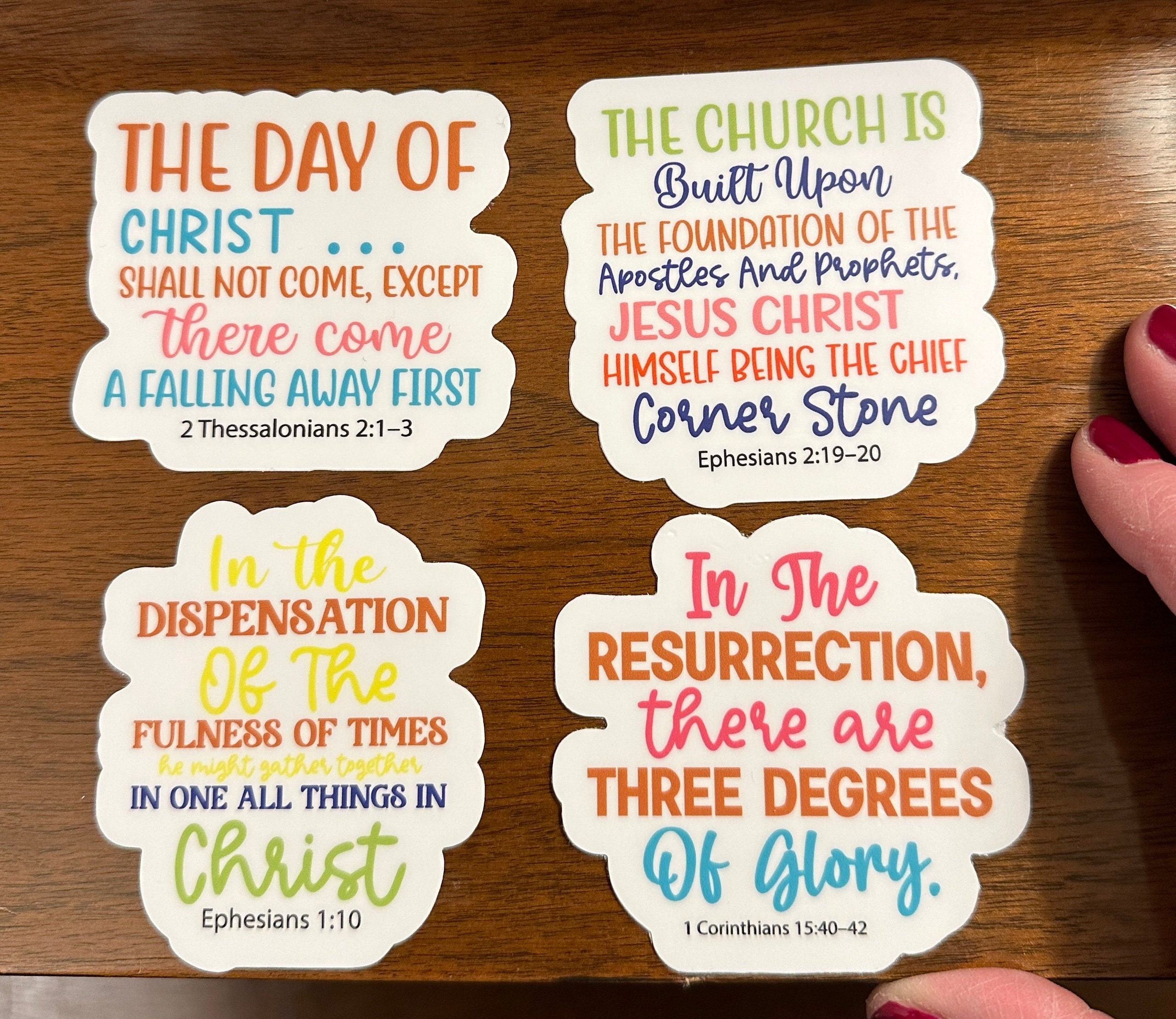LDS Set 1 New Testament Doctrinal Mastery Sticker SET of 24 Scriptures ...