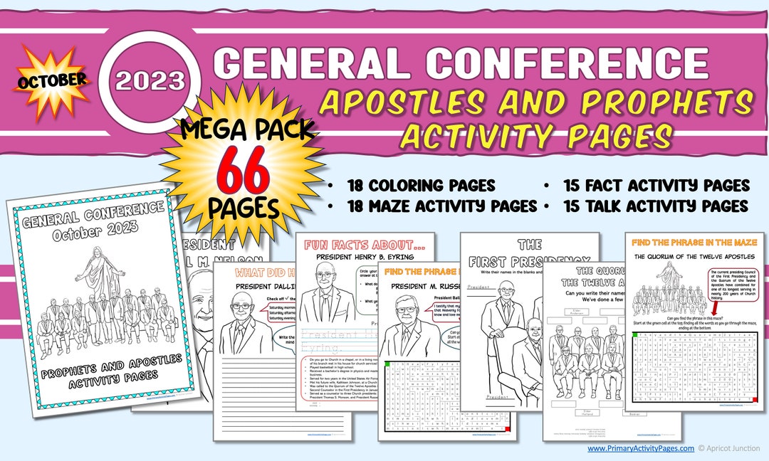 MEGA PACK General Conference October 2023 Activity Prophets Apostles ...