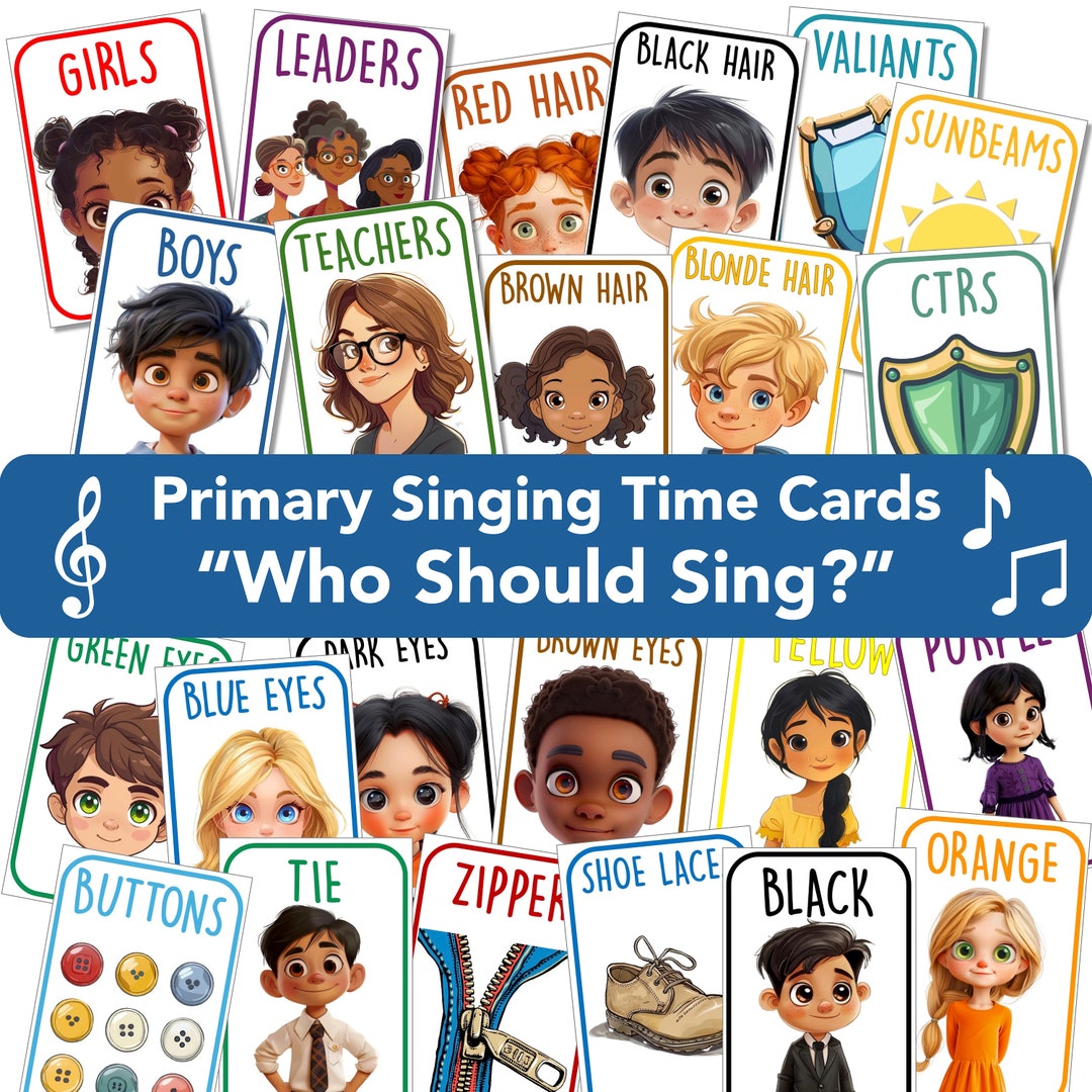 LDS Primary Singing Time who Should Sing Cards, Printable Activity ...