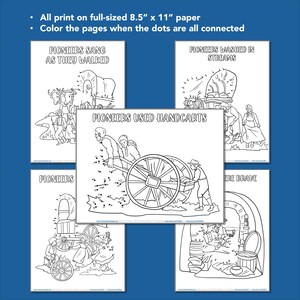 LDS Pioneer Day Connect-the-dots Coloring Pages, Mormon Pioneers, Full ...