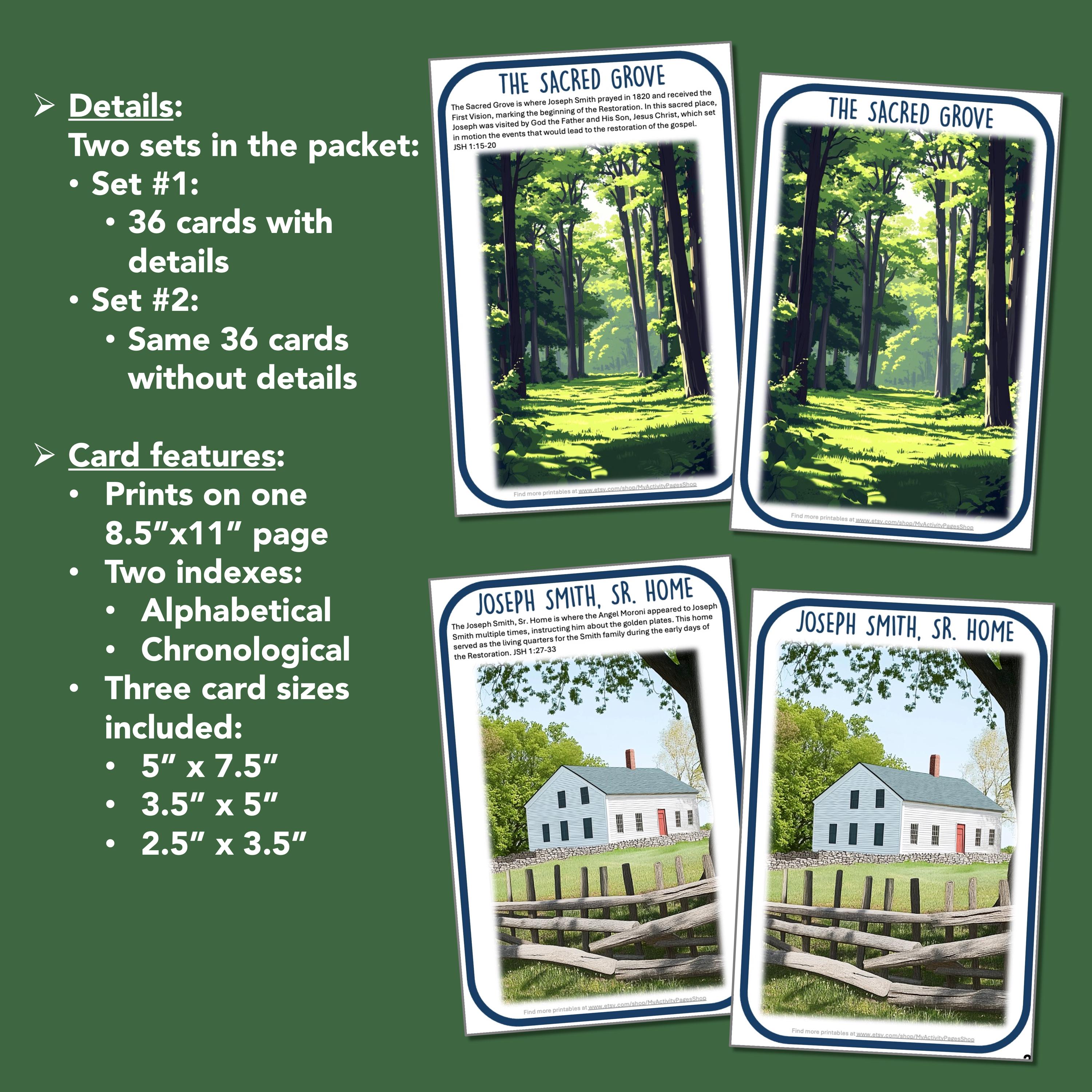 LDS D&C Places Cards, 3 Sizes, Digital Download, Printable, Primary Days, YM/YW, Seminary ...