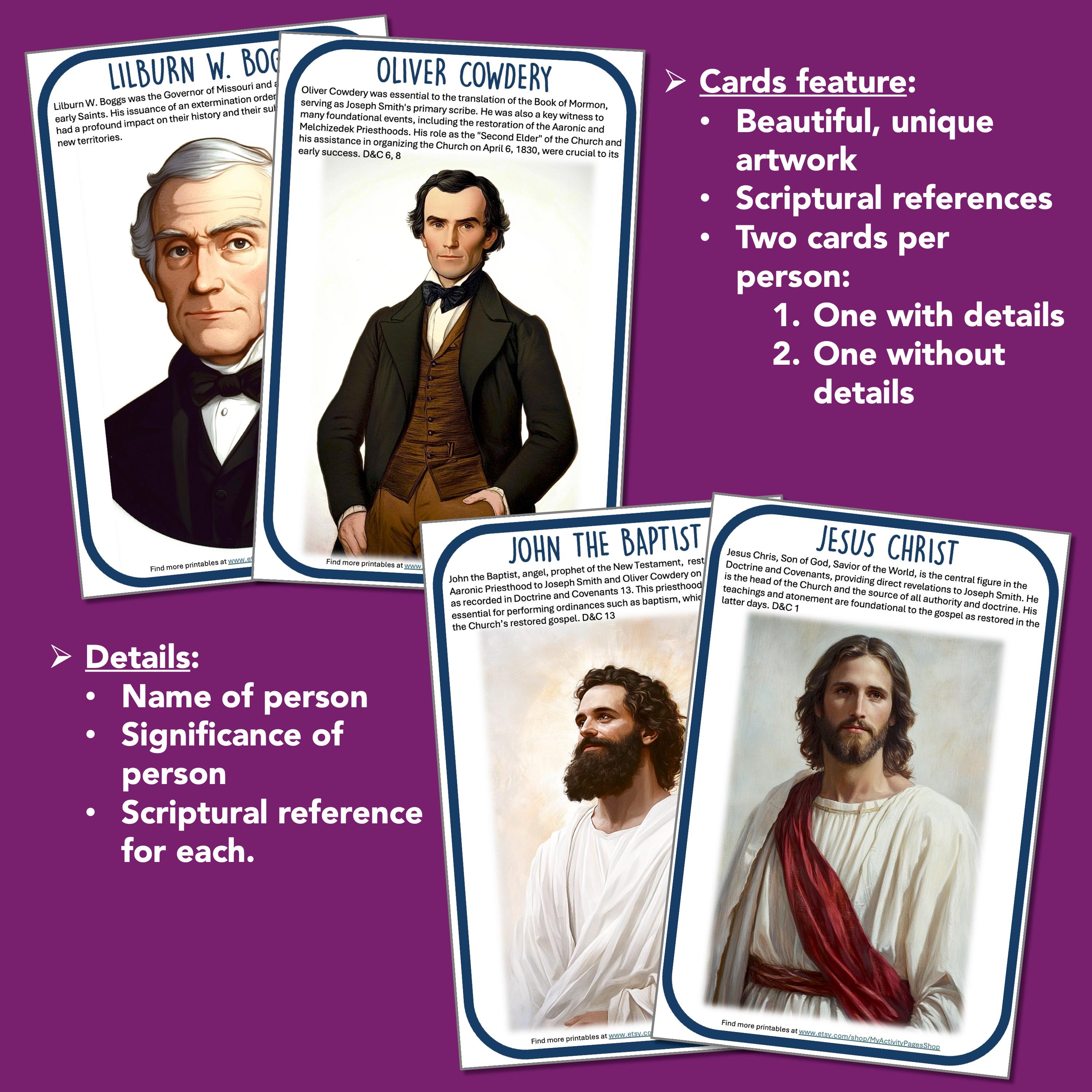 LDS D&C People Cards, 3 Sizes, Digital Download, Printable, Primary ...