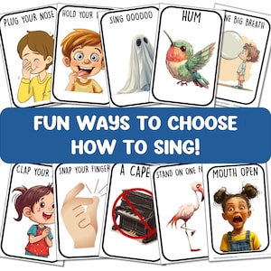 LDS Fun "ways to Sing" Primary Singing Time 4 Cards per Page, Printable ...