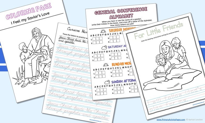 ACTIVITY PACKET General Conference April 2024 Full-sized 15 Pages ...