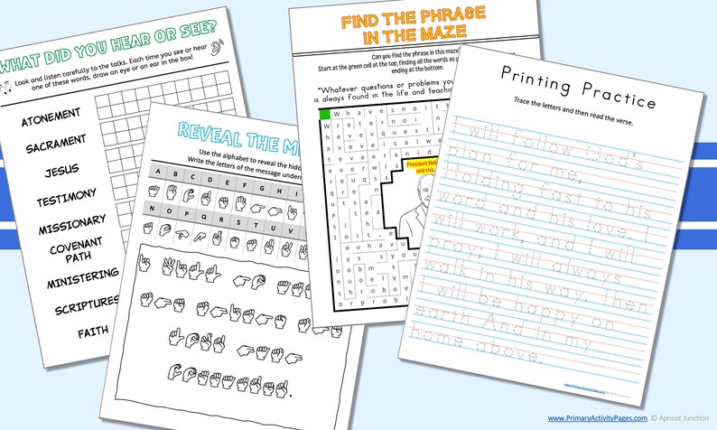 ACTIVITY PACKET General Conference April 2024 Full-sized 15 Pages ...