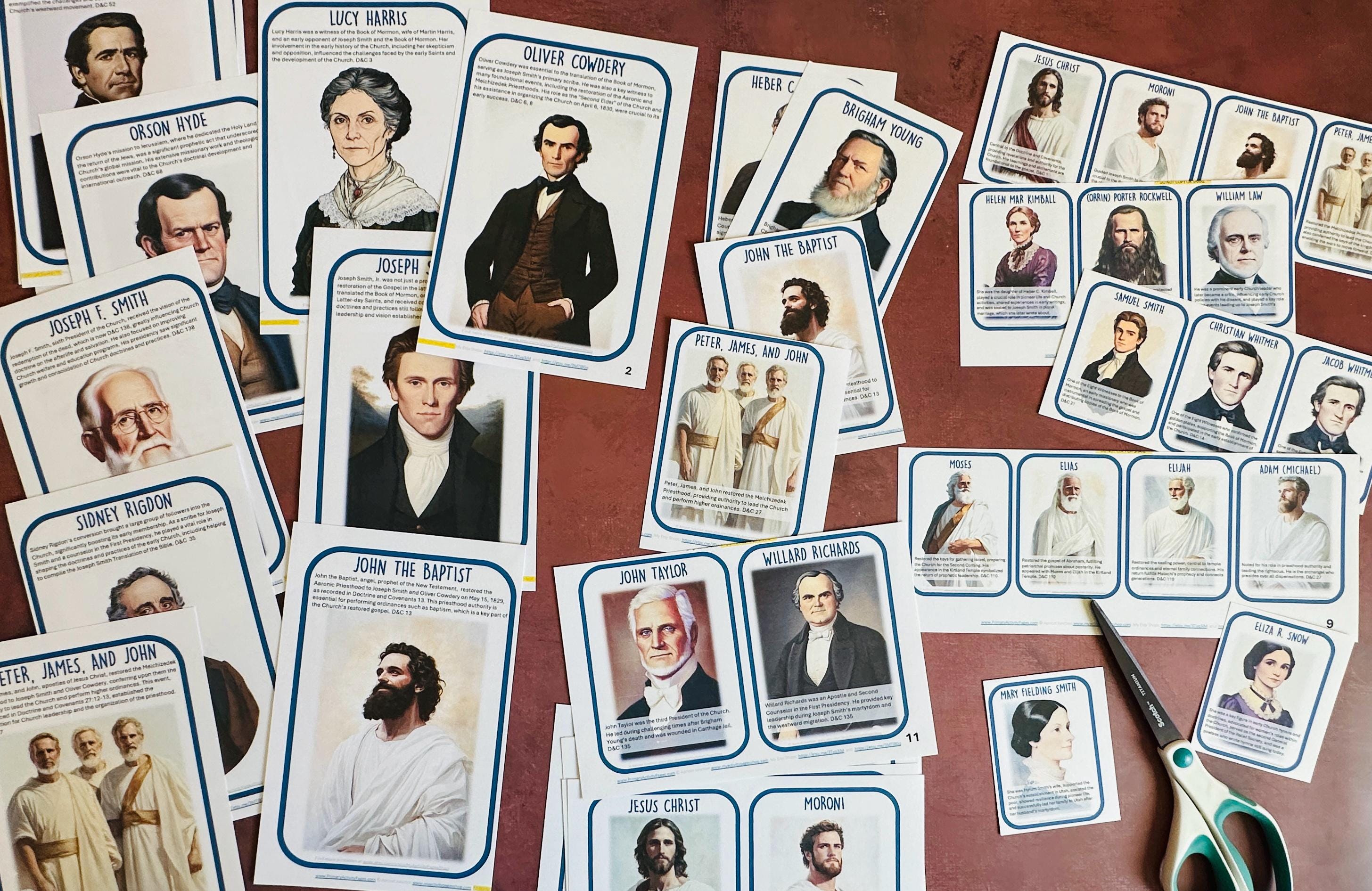 LDS D&C People Cards, 3 Sizes, Digital Download, Printable, Primary ...