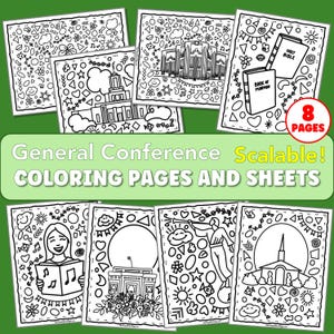 LDS GENERAL CONFERENCE Coloring Pages Digital Download Hand-drawn ...