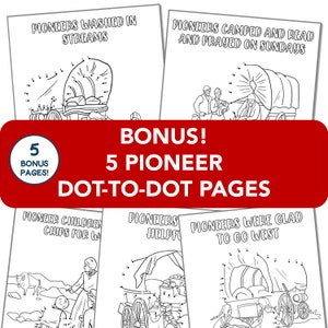 LDS Pioneer Landmarks Coloring Pages, "mormon" Pioneers, Full-page Hand ...