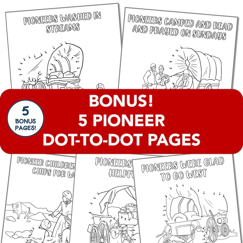 LDS Pioneer Landmarks Coloring Pages, "mormon" Pioneers, Full-page Hand ...