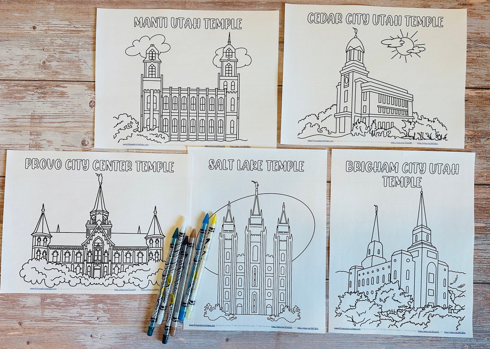 LDS Pioneer Day Coloring Pages, "mormon" Pioneers, Full-page Hand-drawn ...