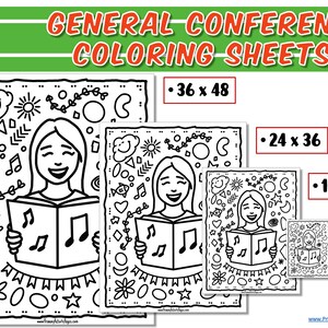LDS GENERAL CONFERENCE Coloring Pages Digital Download Hand-drawn ...