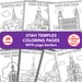LDS Utah Temples BUNDLE, With Borders, Coloring Pages, Full-page Hand ...