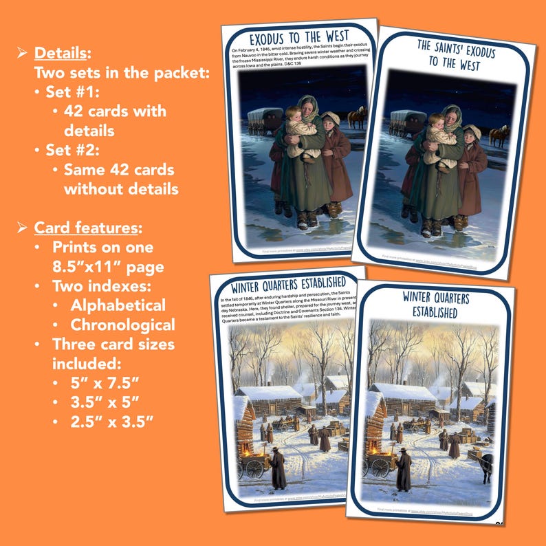 LDS D&C Events Cards, 3 Sizes, Digital Download, Printable, Primary ...