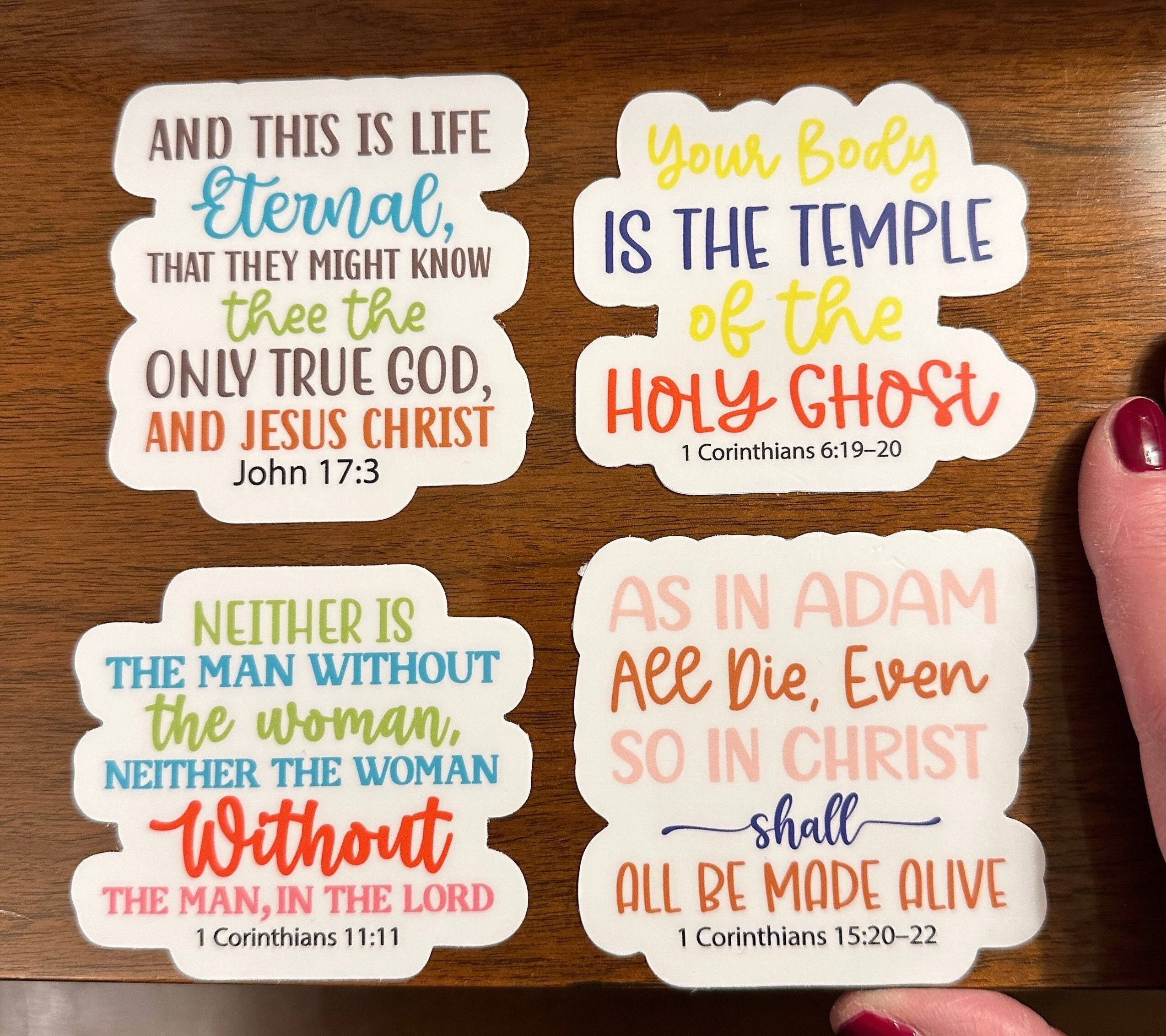 LDS Set 1 New Testament Doctrinal Mastery Sticker SET of 24 Scriptures ...