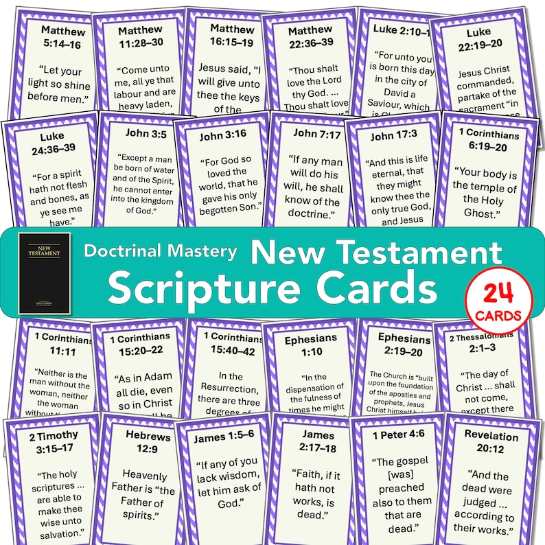 LDS New Testament, Seminary Doctrinal Mastery Scripture Passages and ...