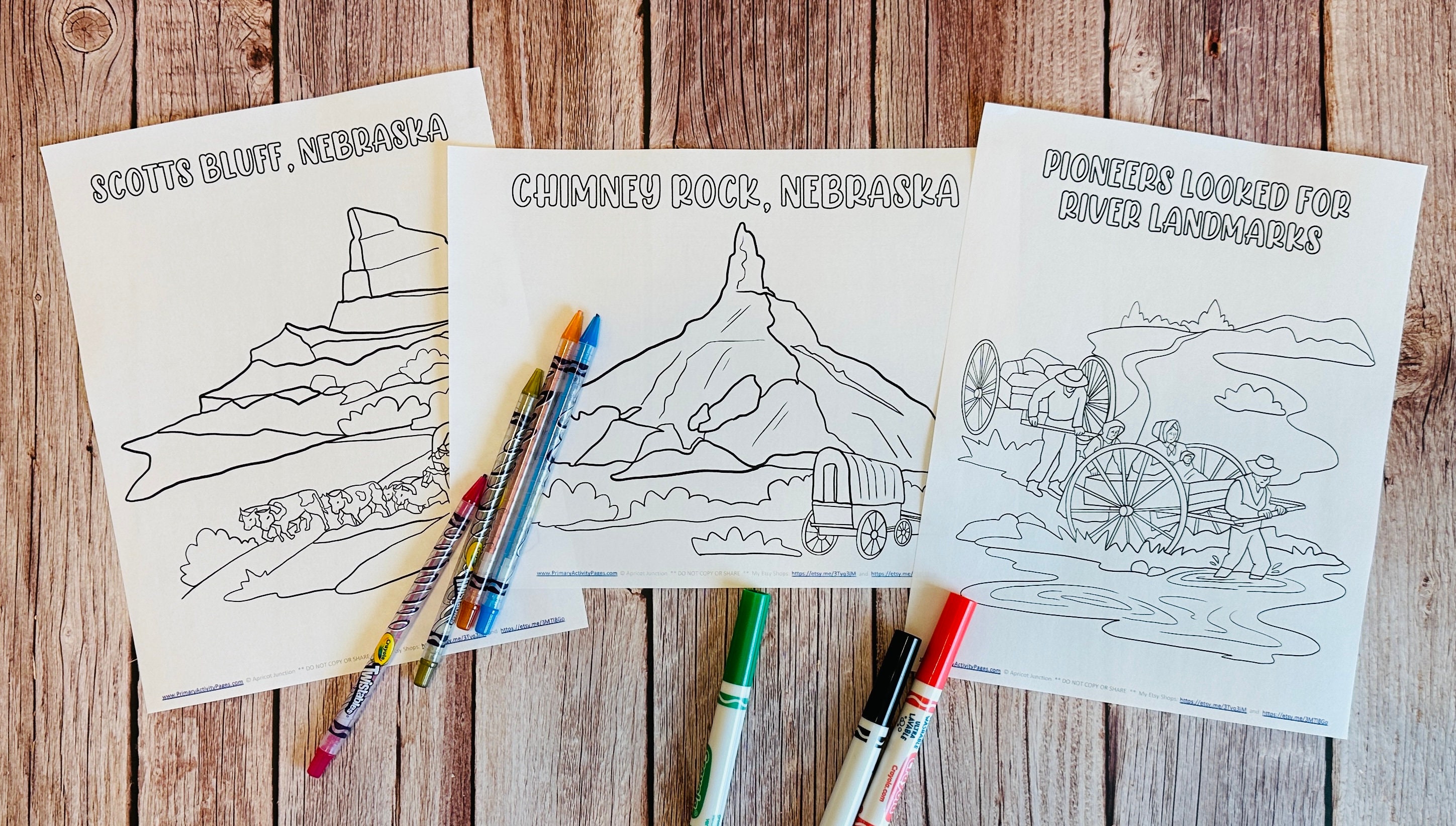 LDS Pioneer Landmarks Coloring Pages, mormon Pioneers, Full-page Hand ...