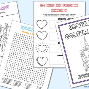 ACTIVITY PACKET General Conference April 2024 Full-sized 15 Pages ...