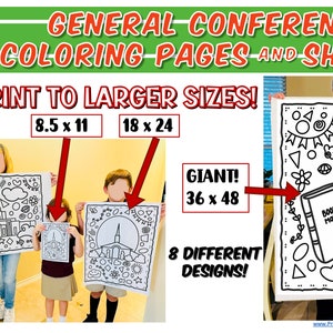 LDS GENERAL CONFERENCE Coloring Pages Digital Download Hand-drawn ...