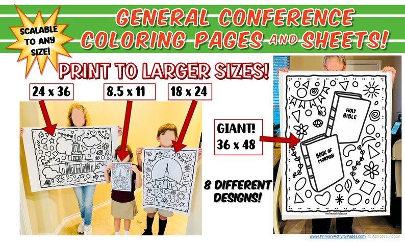 LDS GENERAL CONFERENCE Coloring Pages Digital Download Hand-drawn ...