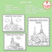 Set #1 LDS Utah Temples, WITH Borders, 7 Coloring Pages, Full-page Hand ...