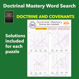 24 Medium WORD SEARCH, D&C Doctrine and Covenants Doctrinal Mastery ...