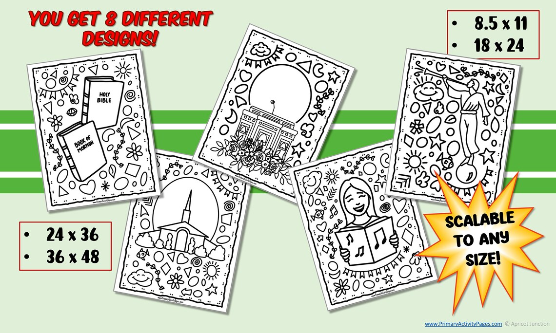 LDS GENERAL CONFERENCE Coloring Pages Digital Download Hand-drawn ...