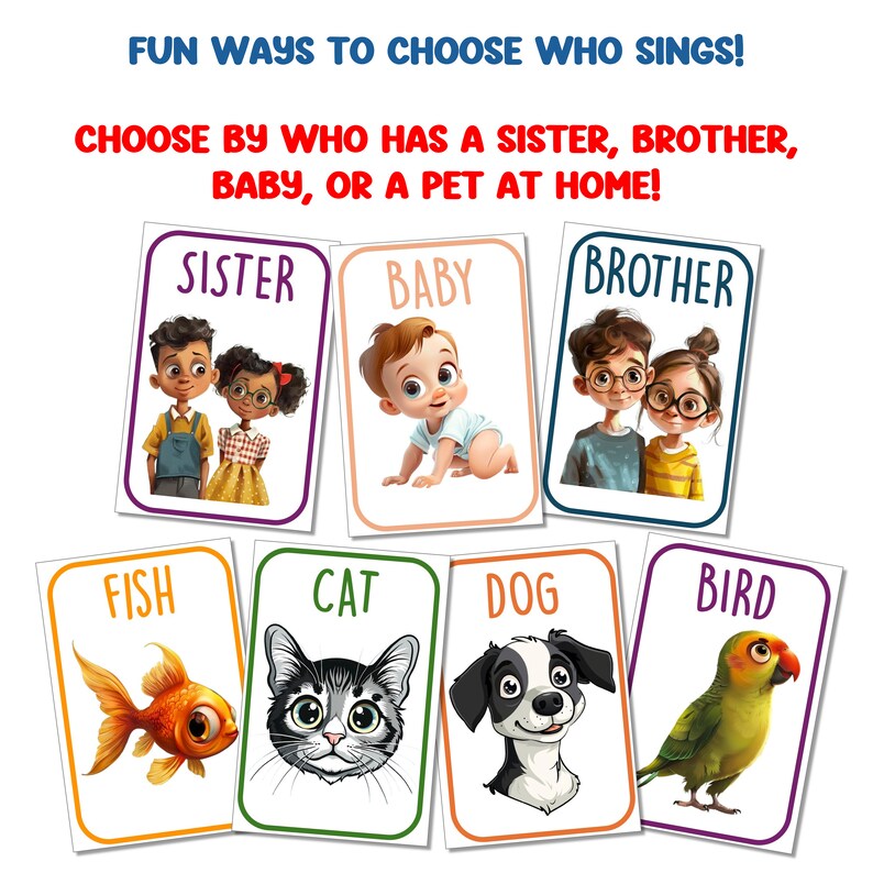 LDS Primary Singing Time "who Should Sing?" 4 Cards per Page, Printable ...