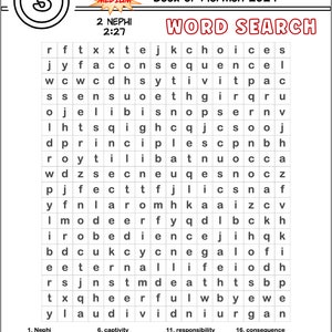 24 WORD SEARCH Medium 2024 Doctrinal Mastery Book of Mormon Print Learn ...