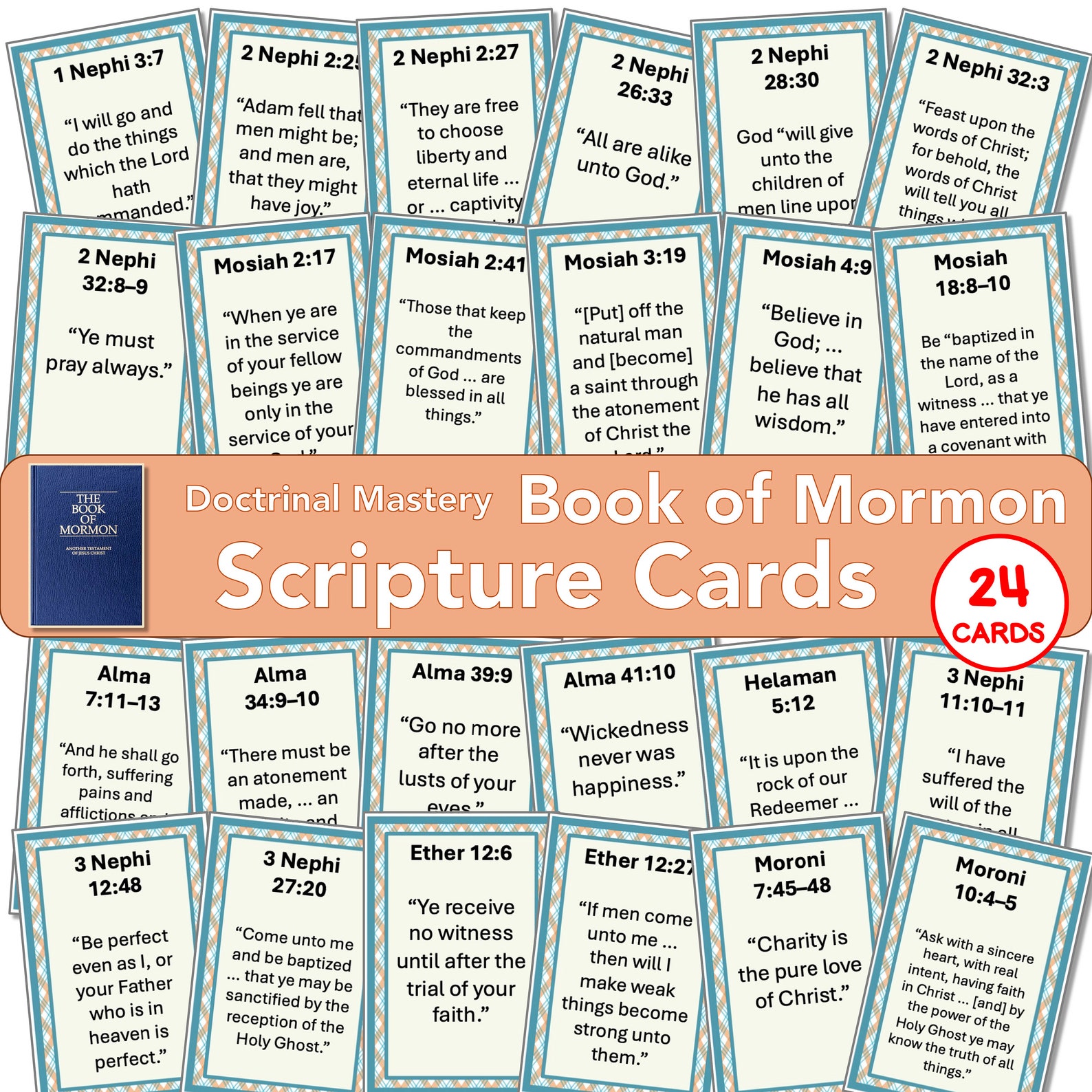 LDS Book of Mormon, Seminary Doctrinal Mastery Scripture Passages and ...