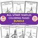 LDS Utah Temples BUNDLE, With Borders, Coloring Pages, Full-page Hand ...