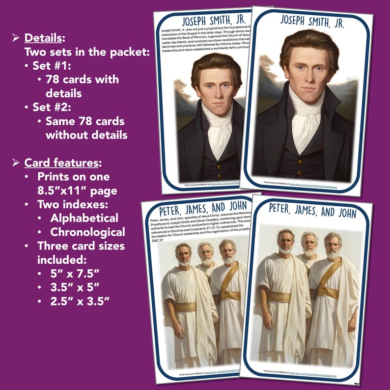 LDS D&C People Cards, 3 Sizes, Digital Download, Printable, Primary ...