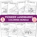 LDS Pioneer Landmarks Coloring Pages, "mormon" Pioneers, Full-page Hand ...