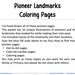 LDS Pioneer Landmarks Coloring Pages, "mormon" Pioneers, Full-page Hand ...