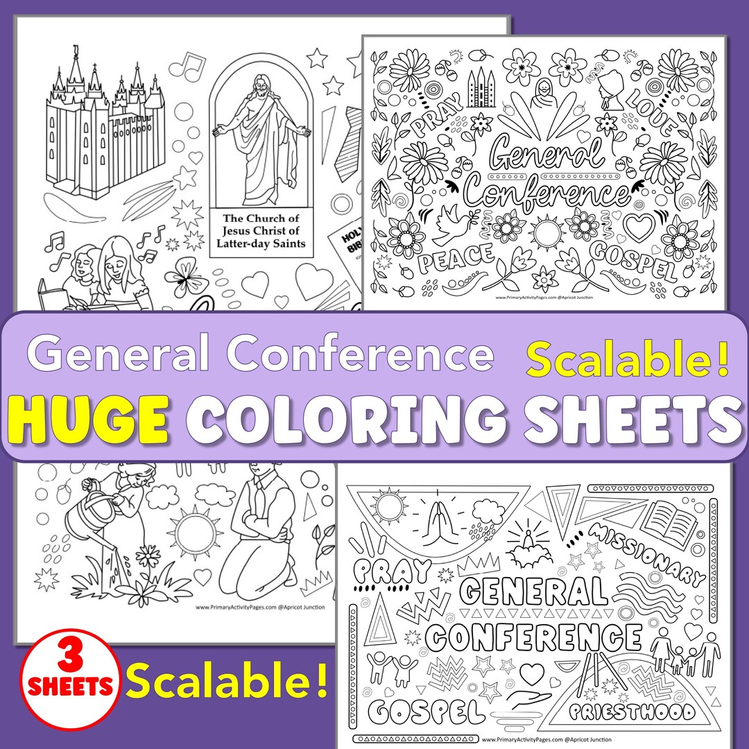 General Conference LDS Hand-drawn Coloring Sheet Digital Download ...