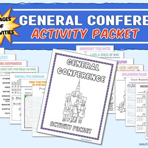 ACTIVITY PACKET General Conference April 2024 Full-sized 15 Pages ...