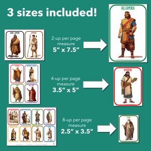 LDS Book of Mormon People Cards, 3 Sizes, Digital Download, Printable ...