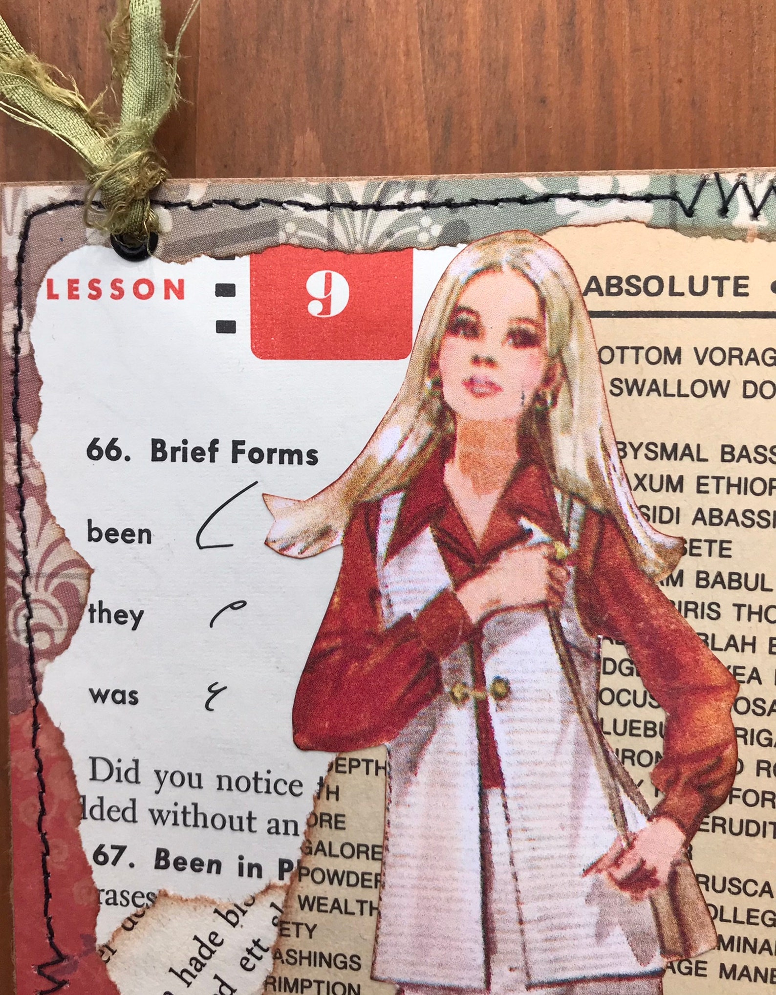 One-of-a-kind Blank Greeting/note Card, Collage Using Vintage Materials ...
